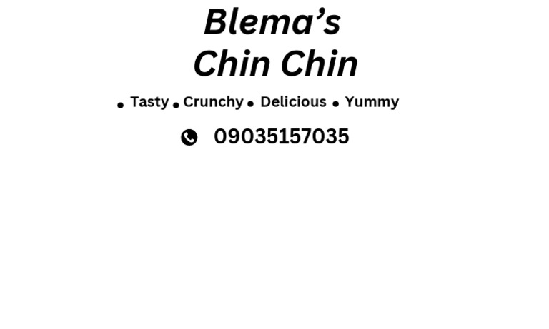 Blema's Chin Chin | PDF