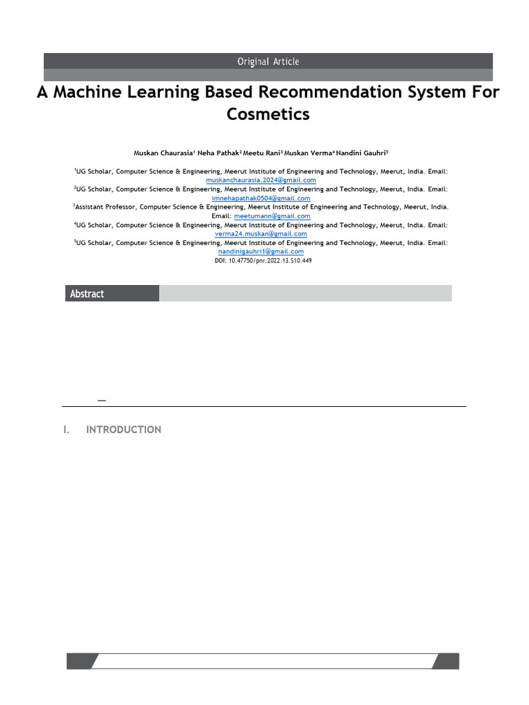 A Machine Learing Based | PDF