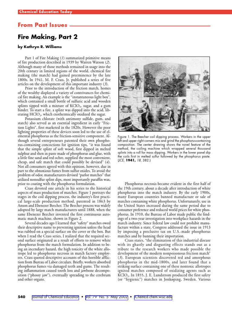 History of Chemical Fire Making | PDF | Chemical Substances | Materials