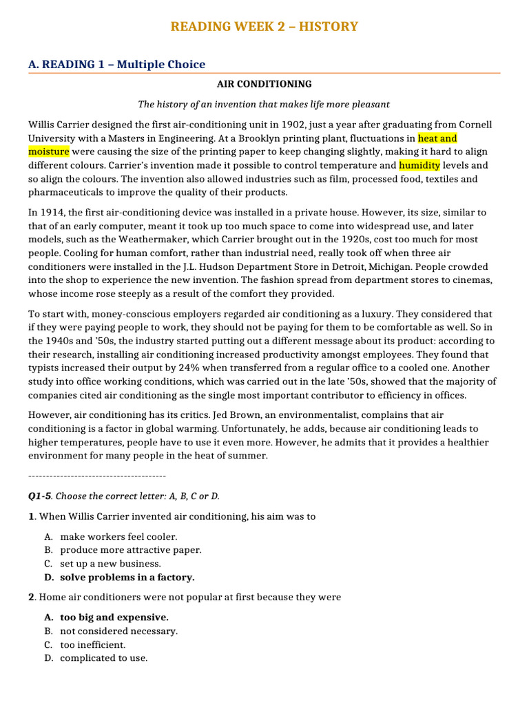 Reading Week 2 | PDF | Sunglasses | Glasses