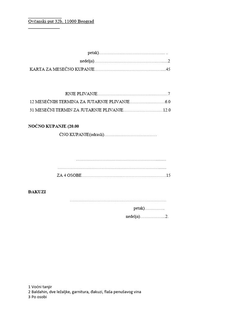 bazen-nove-cene-2023 | PDF