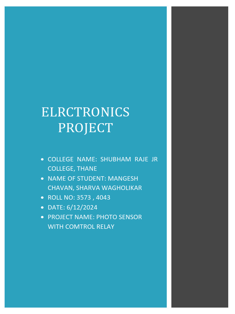 Project Electronics 2k24 | PDF