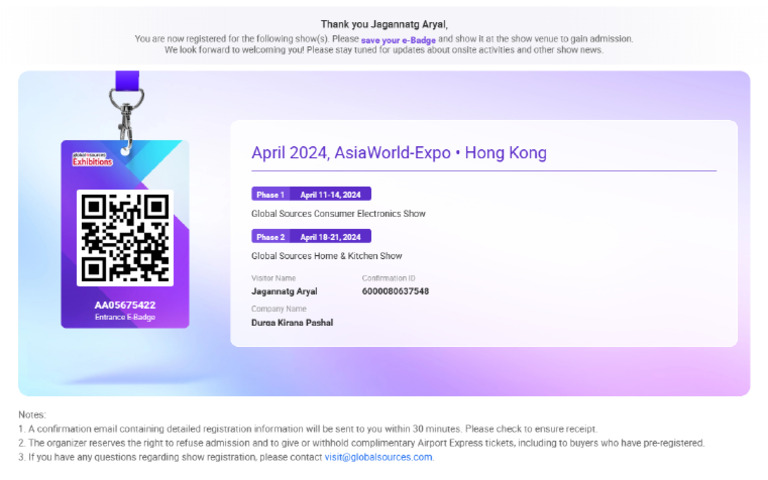 E-Badge For Hong Kong Show | PDF