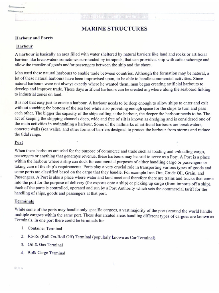 Marine and Harbour Structures by Kuta | PDF