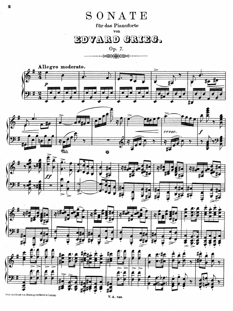 Análisis formal Grieg Sonata Op 7 | PDF