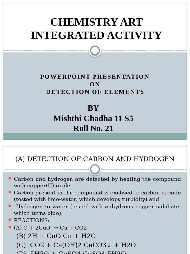 Chemistry Art Integrated Activity 2 | PDF | Cyanide | Chlorine
