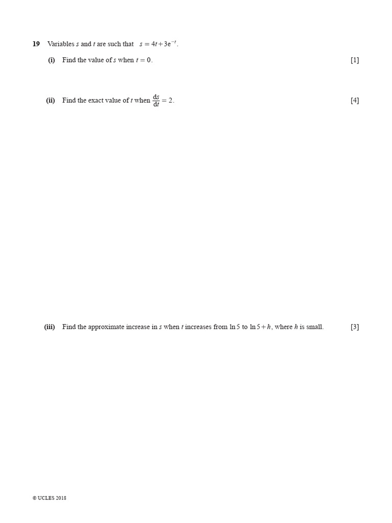 0606 Add Maths - C16 Kinematics P1 | PDF | Acceleration | Velocity
