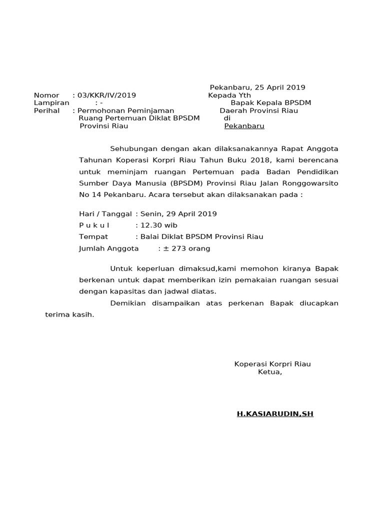 UNDANGAN RAPAT RAT 2018sandra | PDF