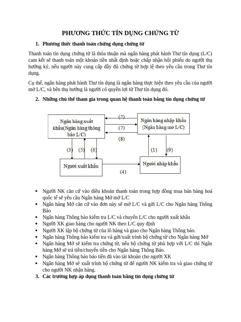 Phương TH C Tín D NG CH NG T | PDF