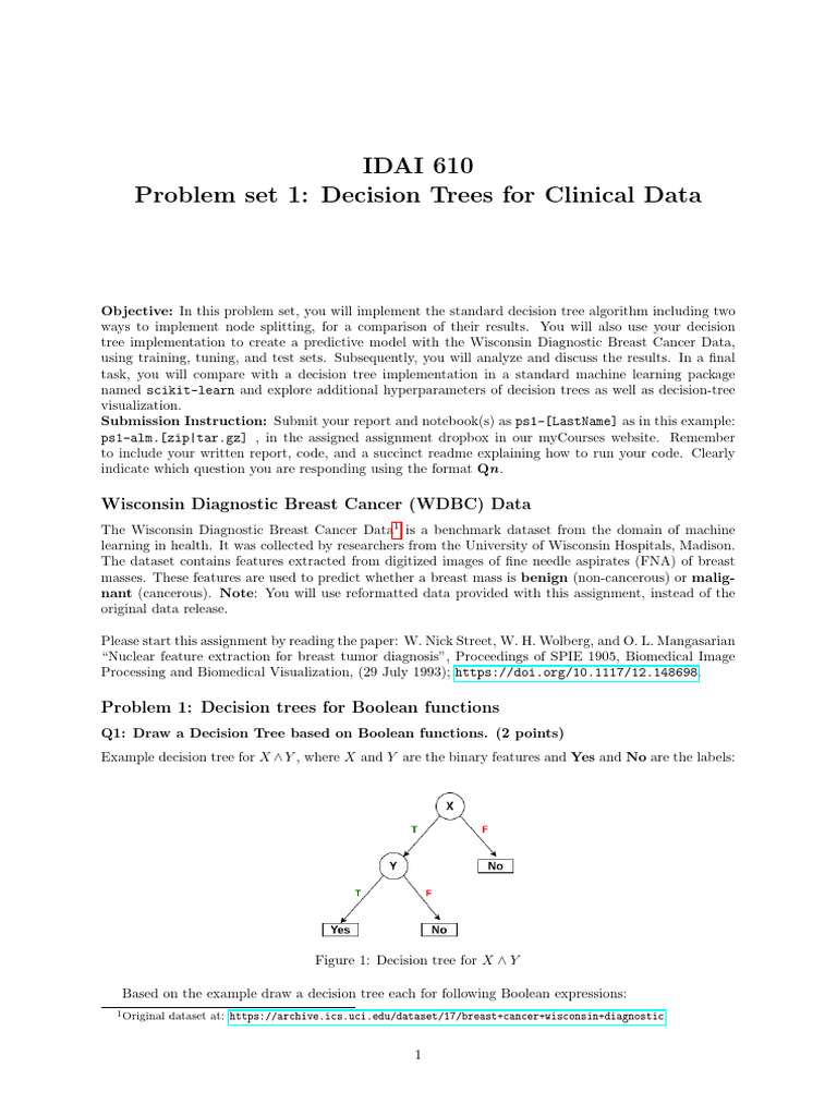 IDAI610 PS1 DecisionTree | PDF | Applied Mathematics