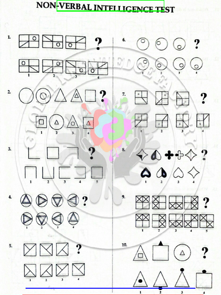 NON VERBAL-Intelligence Solved Test | PDF NON VERBAL-Intelligence Solved Test | PDF