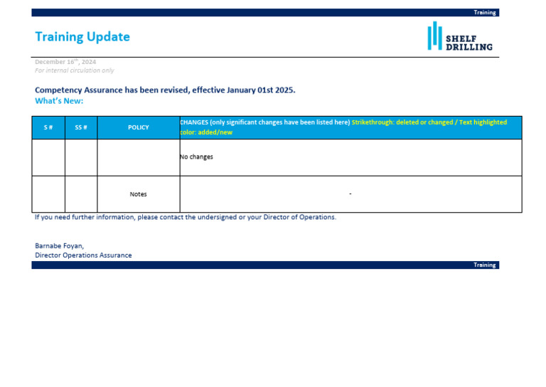 What's New - Competency Assurance - Rev03 - Jan 2025 | PDF