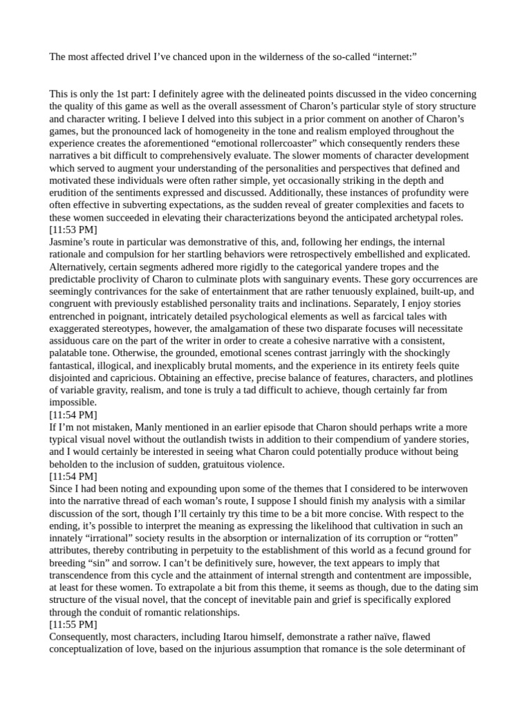 The Most Affected Drivel I've Chanced Upon | PDF