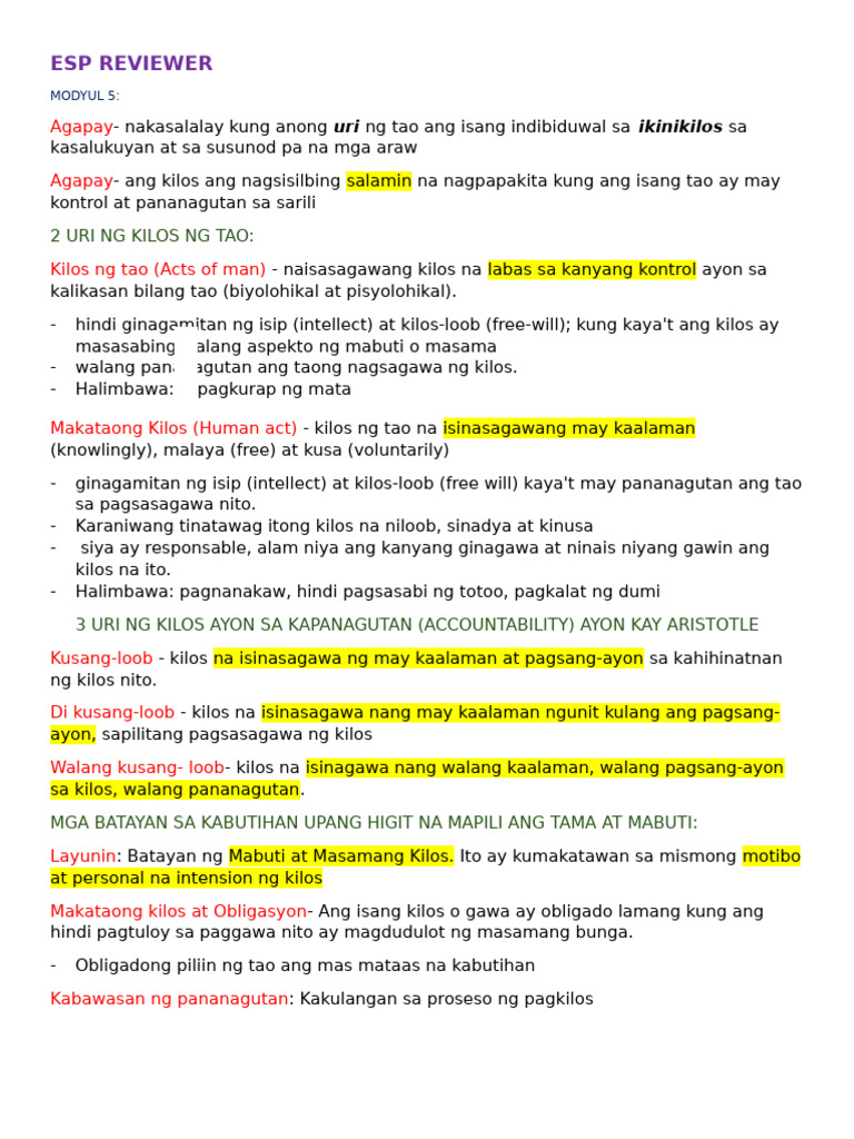 Esp Reviewer Q2 | PDF