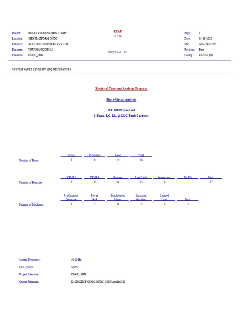 Relay Coordination Study Report | PDF | Electric Power Transmission ...