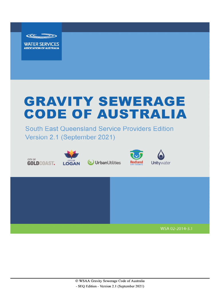 SEQCODE001 WSA 02 2014-3.2 Gravity Sewerage SEQ-SP | PDF