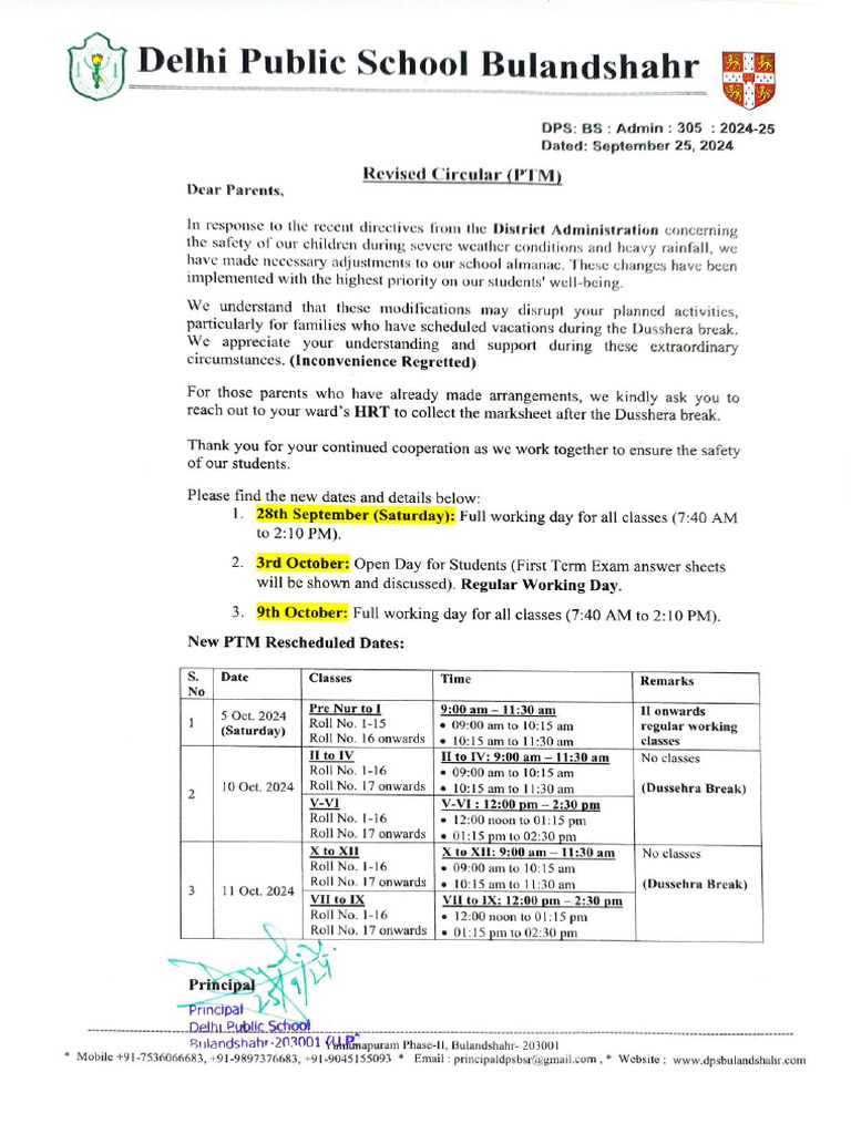 Revised PTM Circular... (1) | PDF