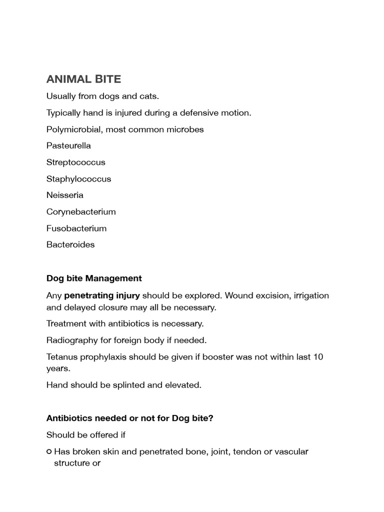 Cat & Dog Bite-1 - 240115 - 085319 | PDF | Rabies | Wound