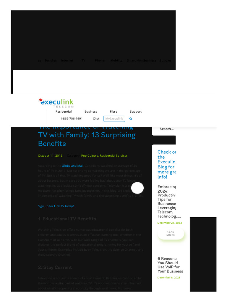 Benefits of Family TV Watching | PDF | Internet
