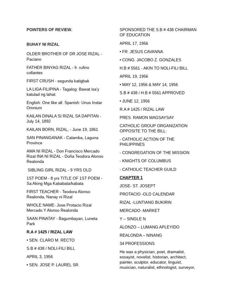 Updated Pointers To Review | PDF | Philippines