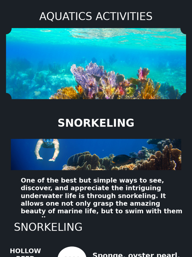 SNORKELING PPT | PDF | Snorkeling | Diving Equipment