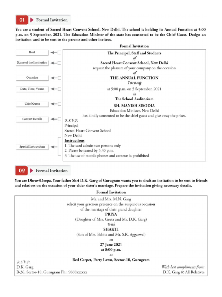 Invitation and Replies | PDF