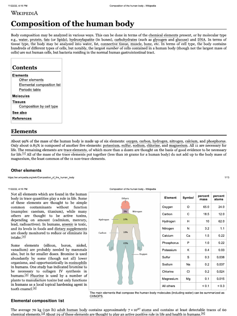 Composite of Human Body | PDF