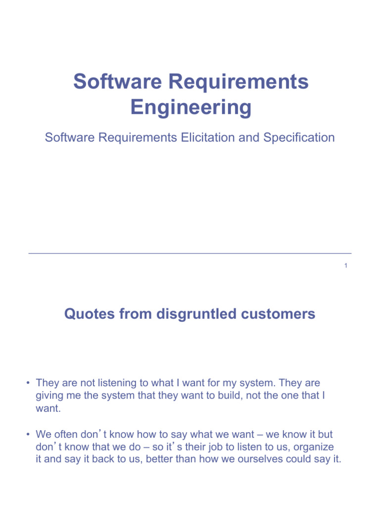 Lecture 02 - Requirement Elicitation | PDF | Databases | System