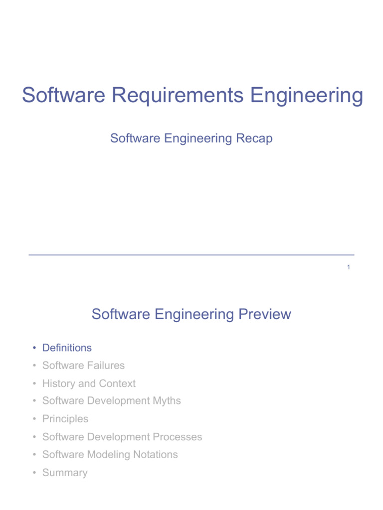 Lecture 01 - Software Engineering Recap and Course Preview | PDF | Abstraction (Computer Science ...