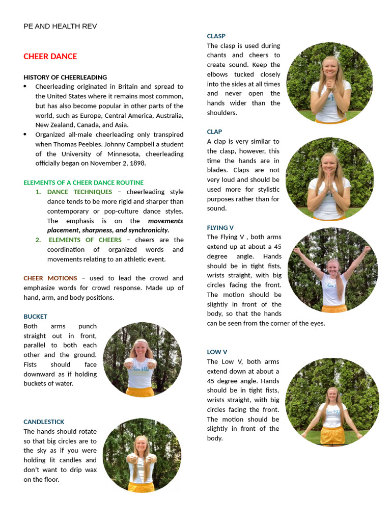 PE AND HEALTH REV (cheerdance) | PDF | Cheerleading | Gymnastics