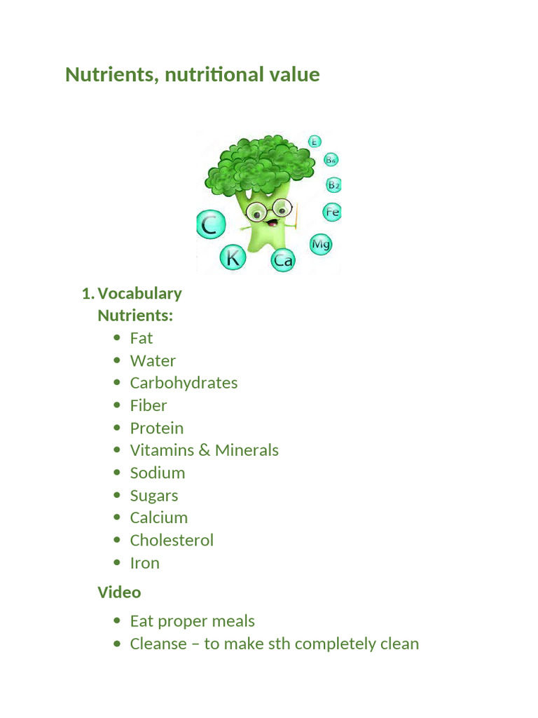 Essential Nutrients and Their Benefits | PDF | Nutrients | Carbohydrates
