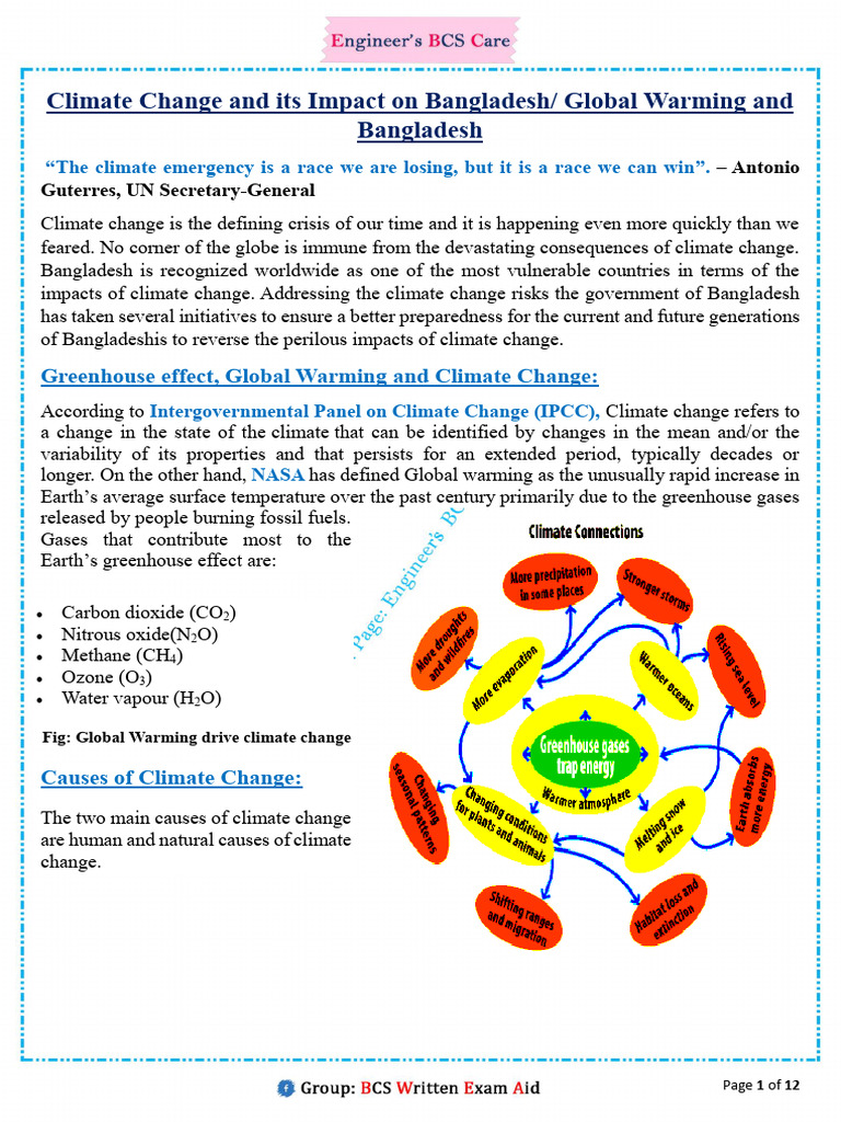 Climate Change Effects on Bangladesh | PDF | Climate Change | United ...