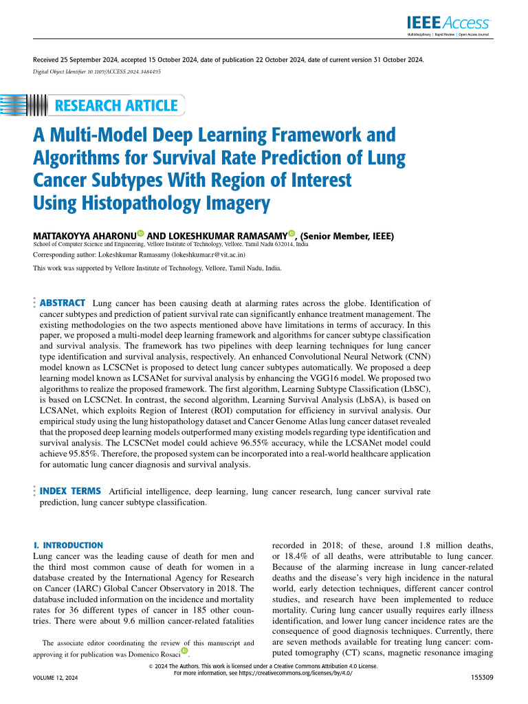 1.A Multi-Model Deep Learning Framework and Algorithms For Survival ...