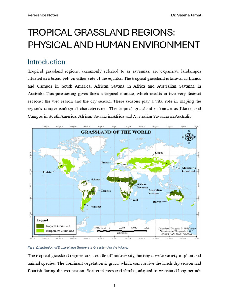 Tropical grasslands | PDF | Grassland | Savanna