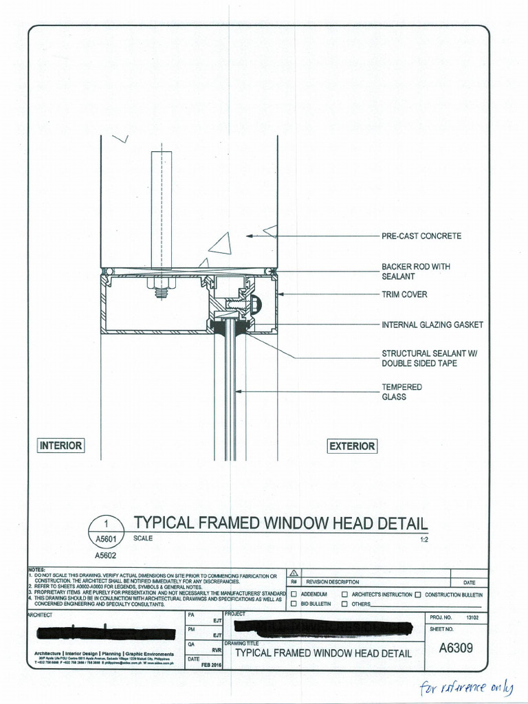 Window Frame Details | PDF