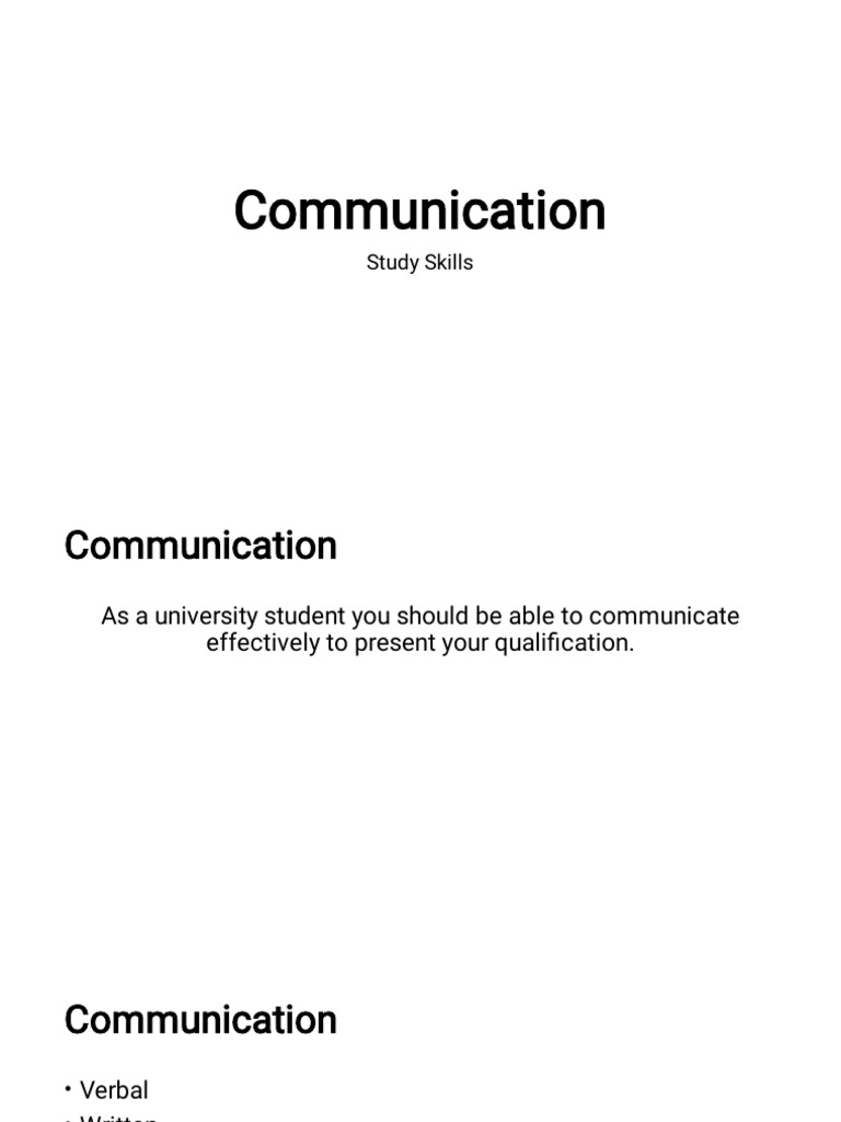 Communication D | PDF