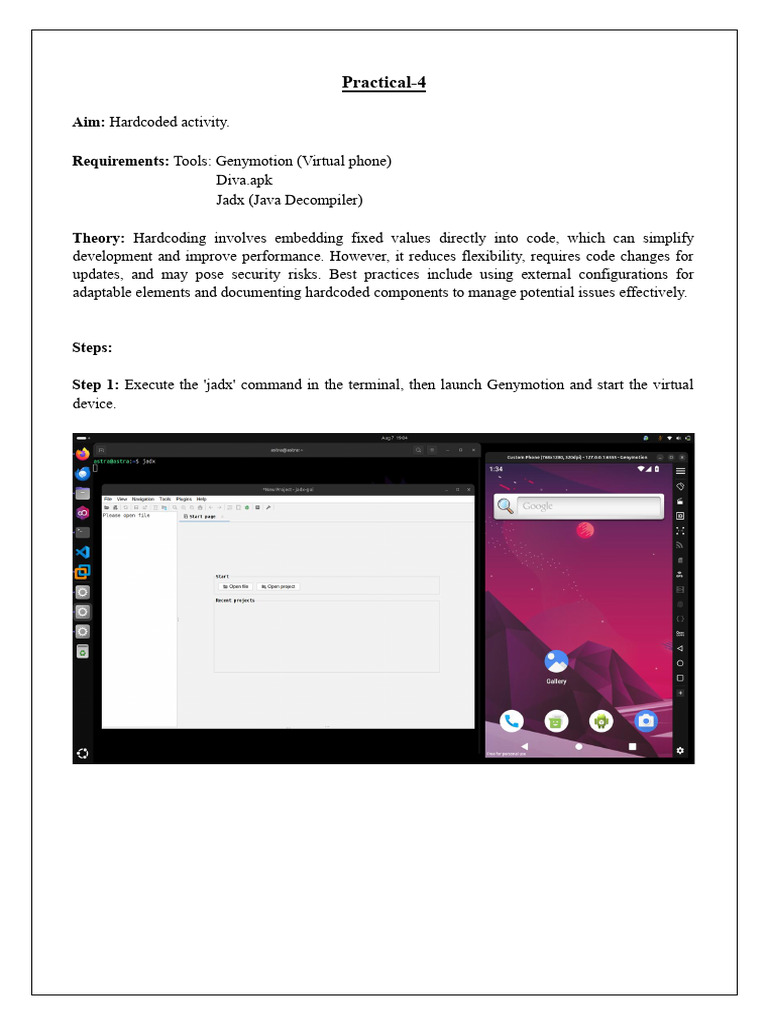 Practical-4 Hardcoded 1 | PDF