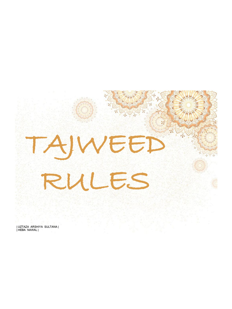 Open Open Tajweed Rules PDF | PDF | Quran | Islam