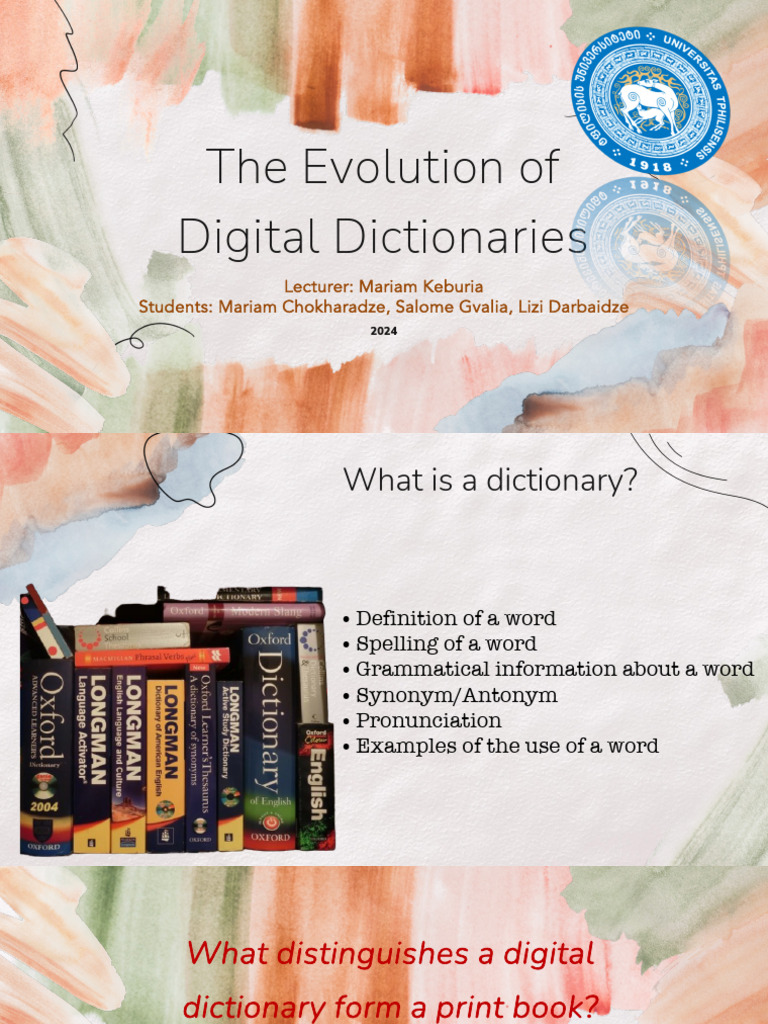 The Evolution of Digital Dictionaries | PDF