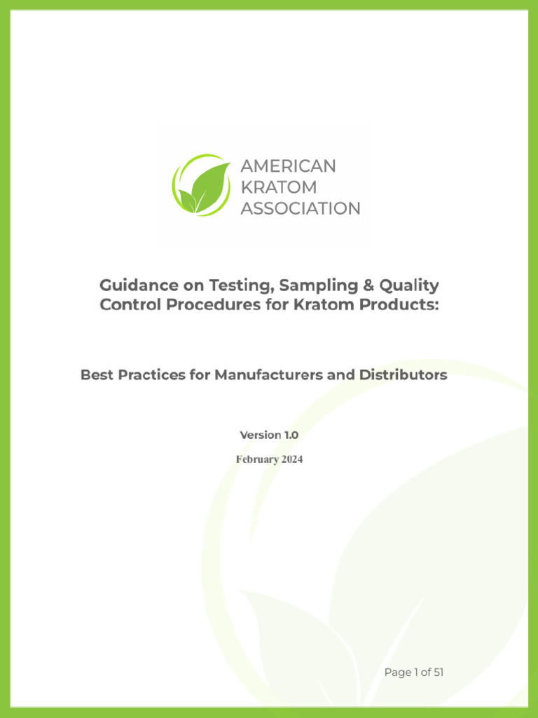 AKA - Guidance On Testing, Sampling & Quality Control.V3 | PDF | High ...