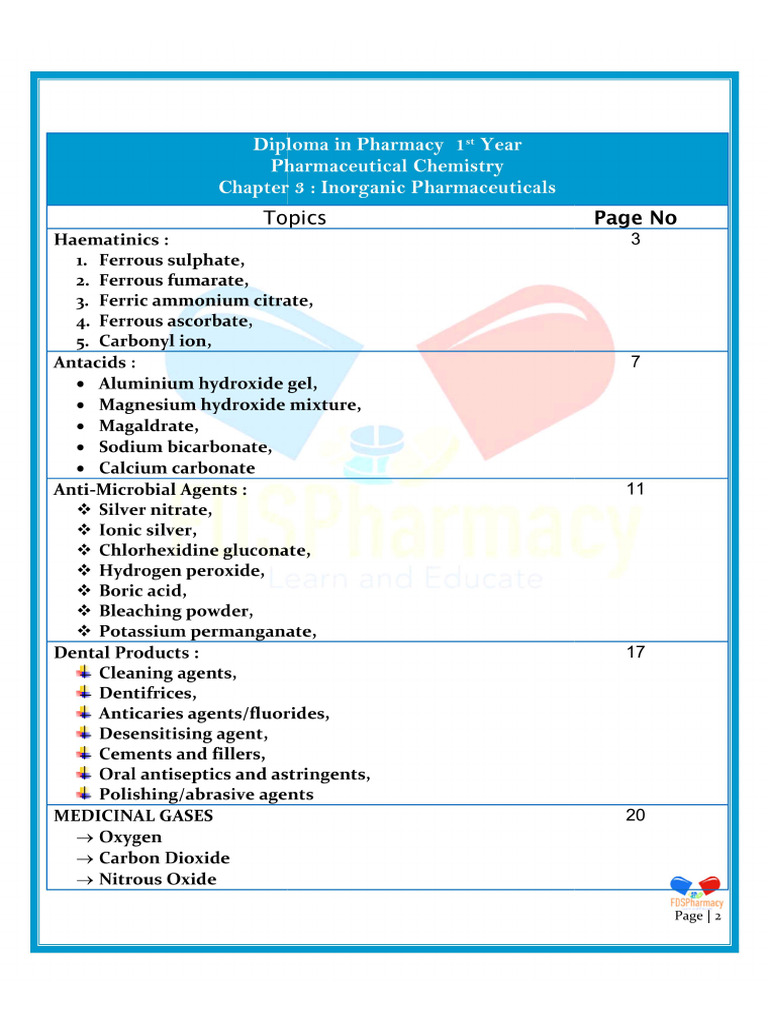 Pharmaceutical-Chemistry-Chapter-3-Inorganic-Pharmaceuticals-Notes (D ...