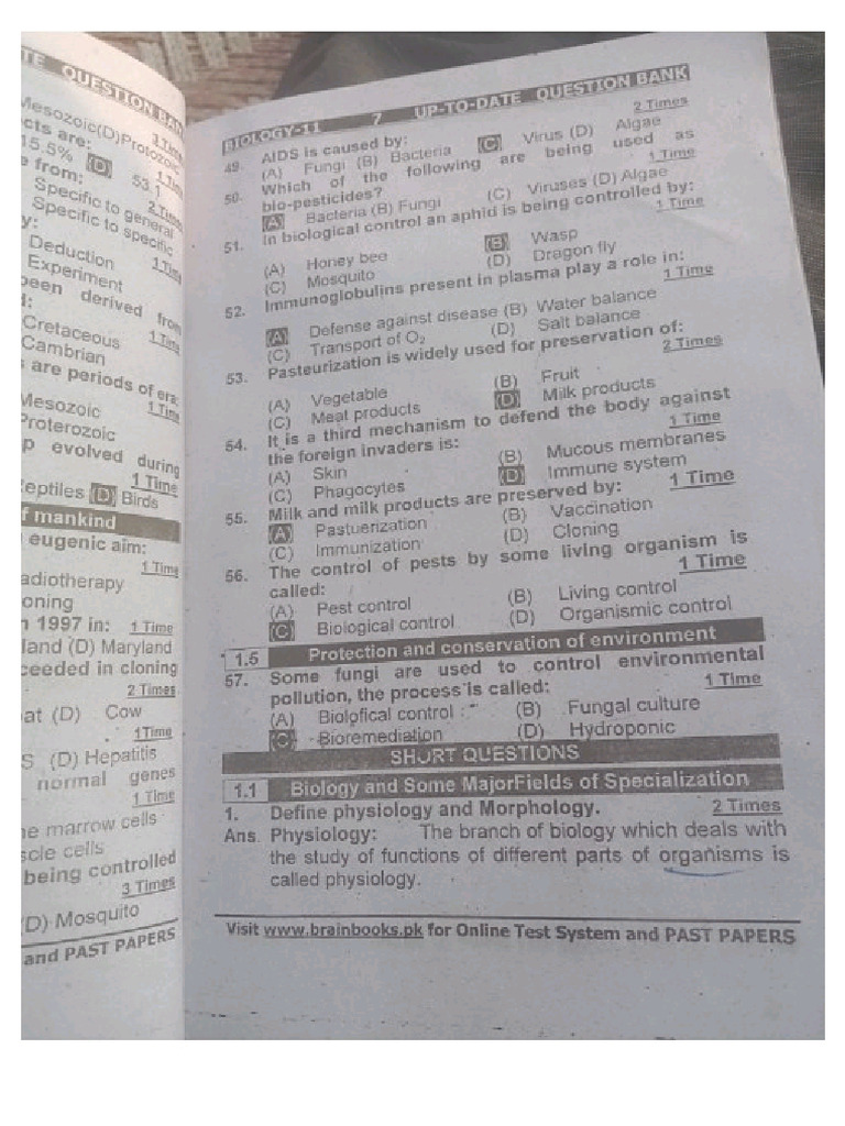 Biology FSC Part 1 ch1.5 | PDF