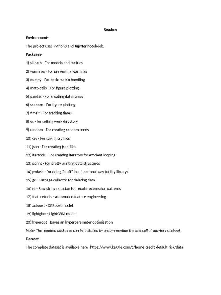 Readme - ML Capstone Project | PDF