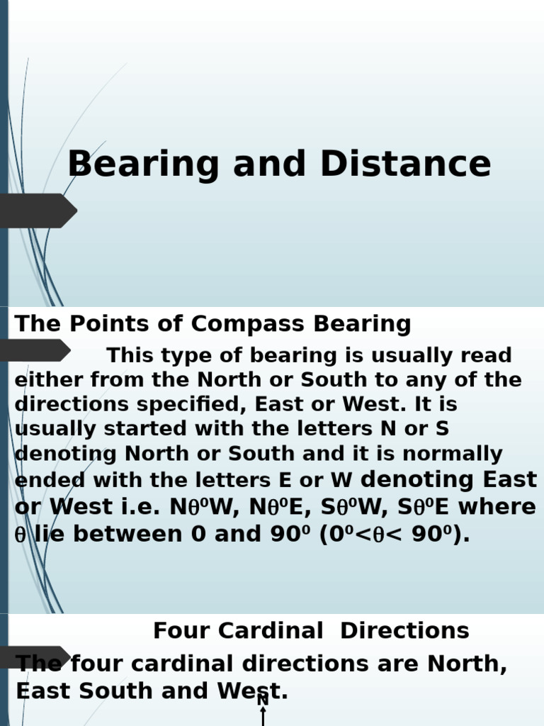 Bearing and Distance | PDF