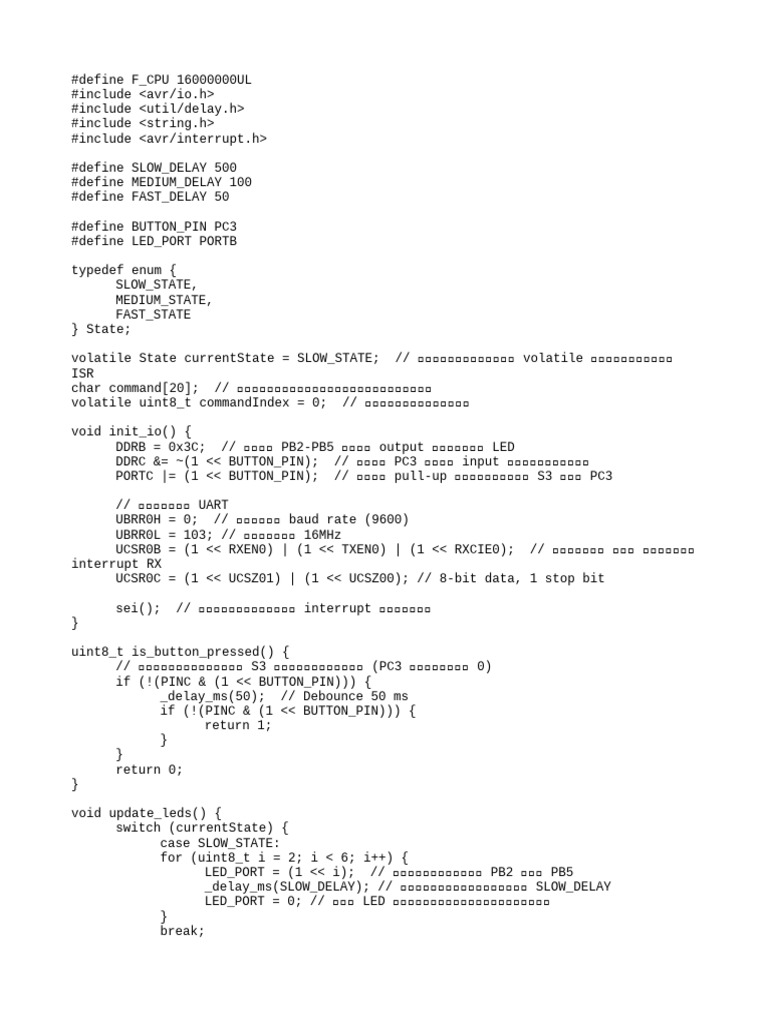 Basic Serial Command Final รันทั้งปุ่มและรันtera term | PDF