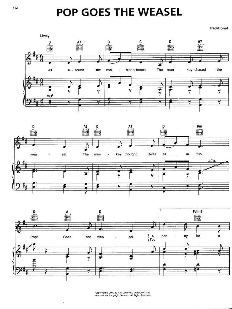 Pop Goes the Weasel | PDF