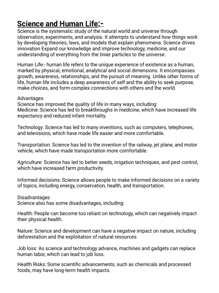 Science and Human Life Remake | PDF | Agriculture | Science