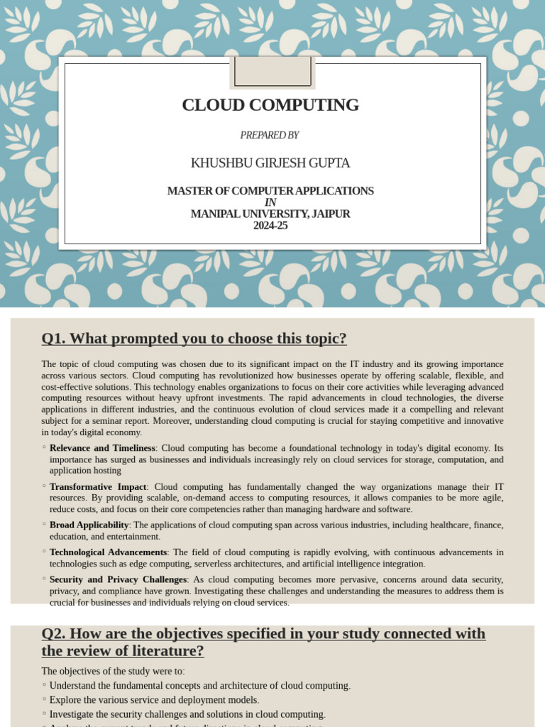 Cloud Computing Insights | PDF | Cloud Computing | Computer Security