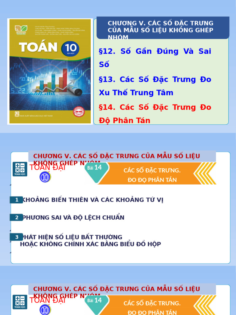 Ga PP Toan 10 KNTT Bai 14 c5 Cac So Dac Trung Do Do Phan Tan | PDF
