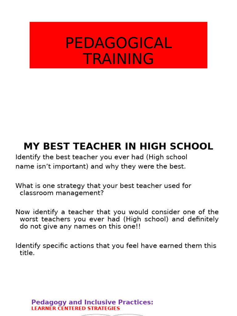 Effective Pedagogy and Teaching Strategies | PDF | Pedagogy | Learning